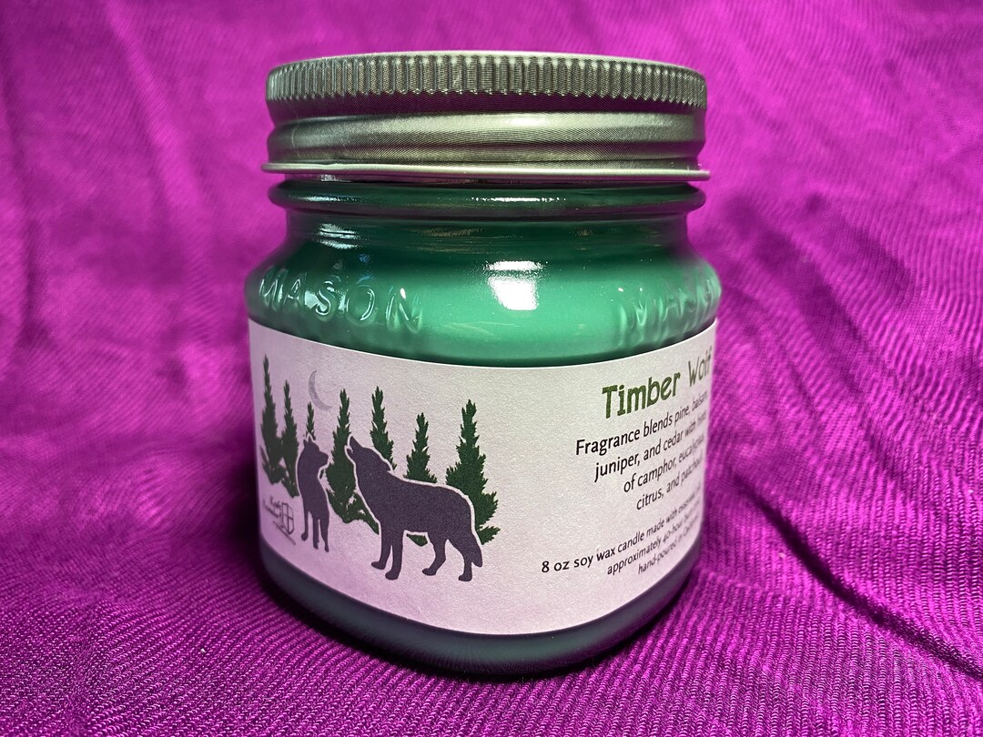 Timber Wolf Handmade 8 Oz. Soy Wax Candle - Etsy