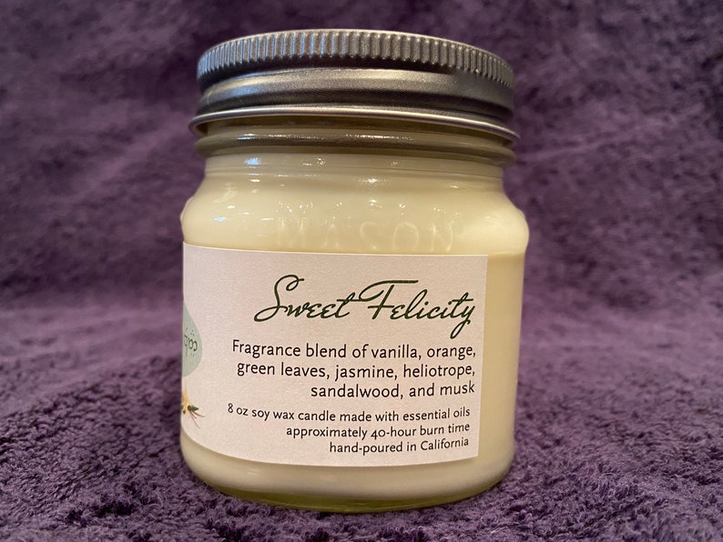 Sweet Felicity Handmade 8 Oz. Soy Wax Candle - Etsy