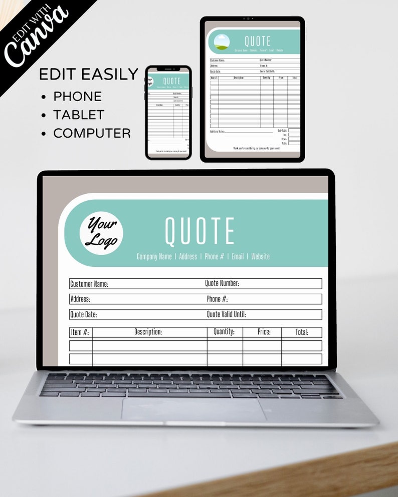 Editable Quote Template, Canva Editable Template, Quote Template ...