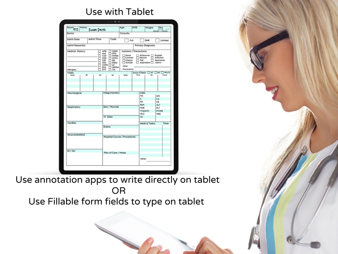 Printable Nurse Report Sheet, Nurse Sheet, Nurse Brain, Med Surg ...