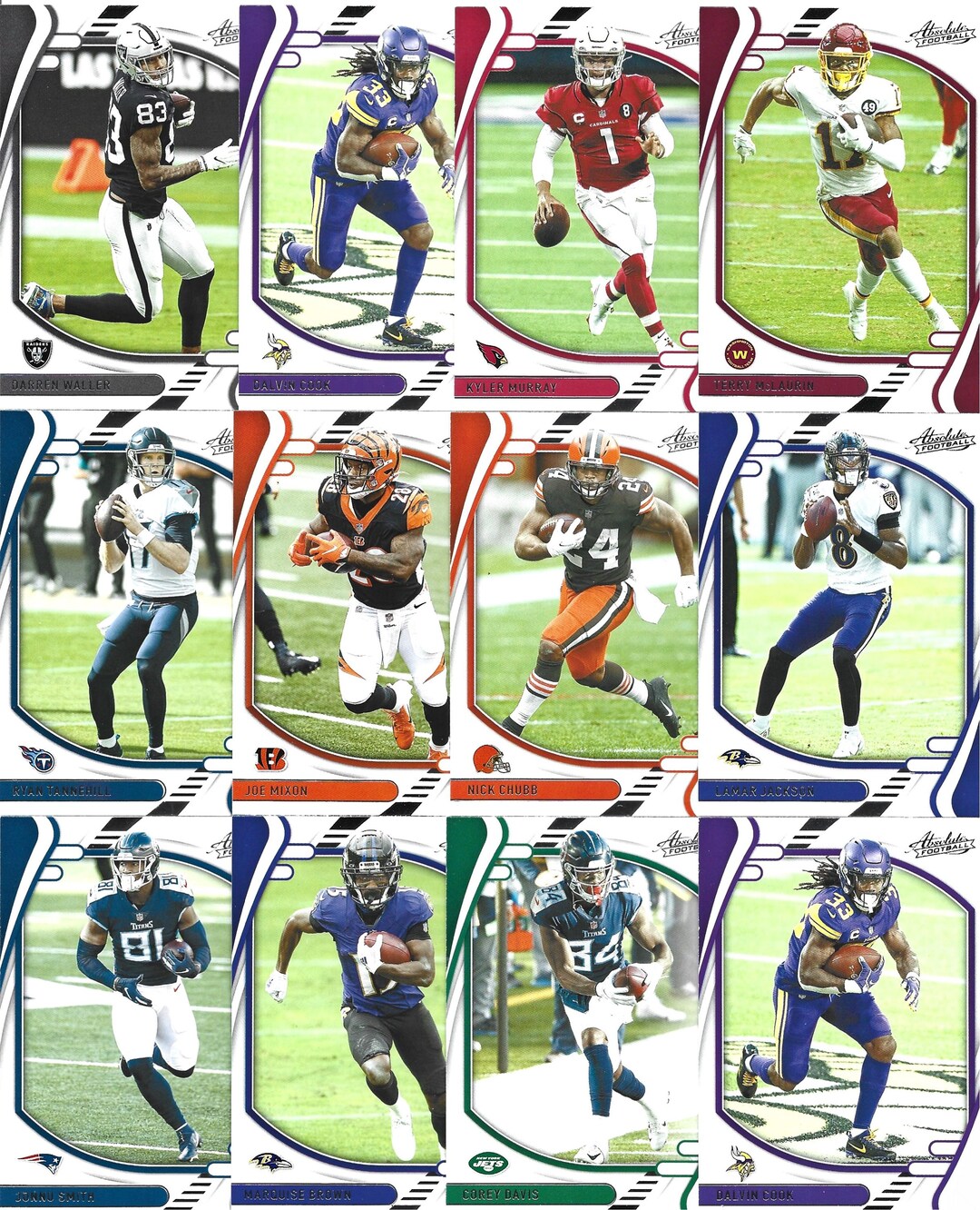 NFL Absolute Collection 40 Cards - Etsy