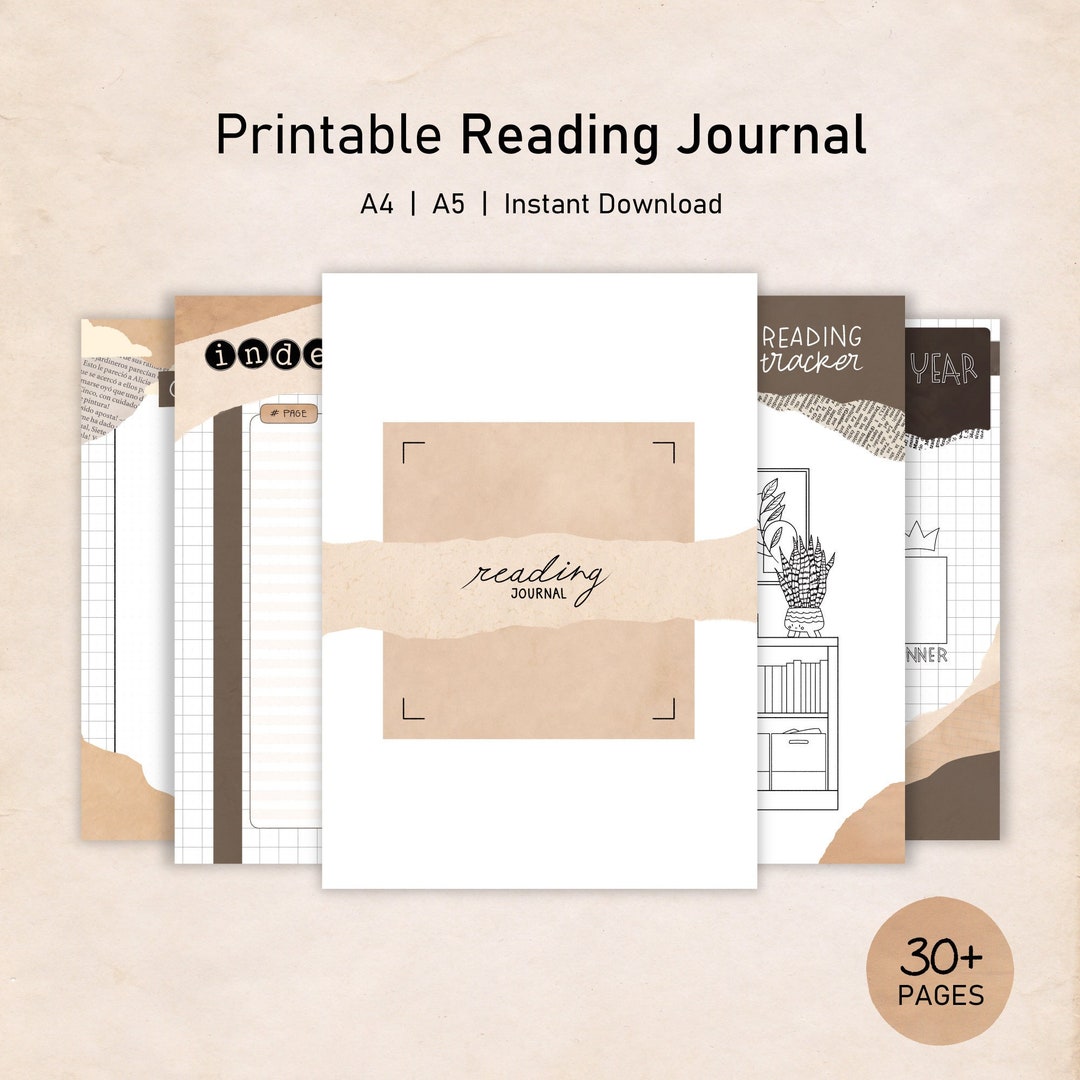 Reading Journal Printable, Reading Planner, Book Tracker, Reading Log ...