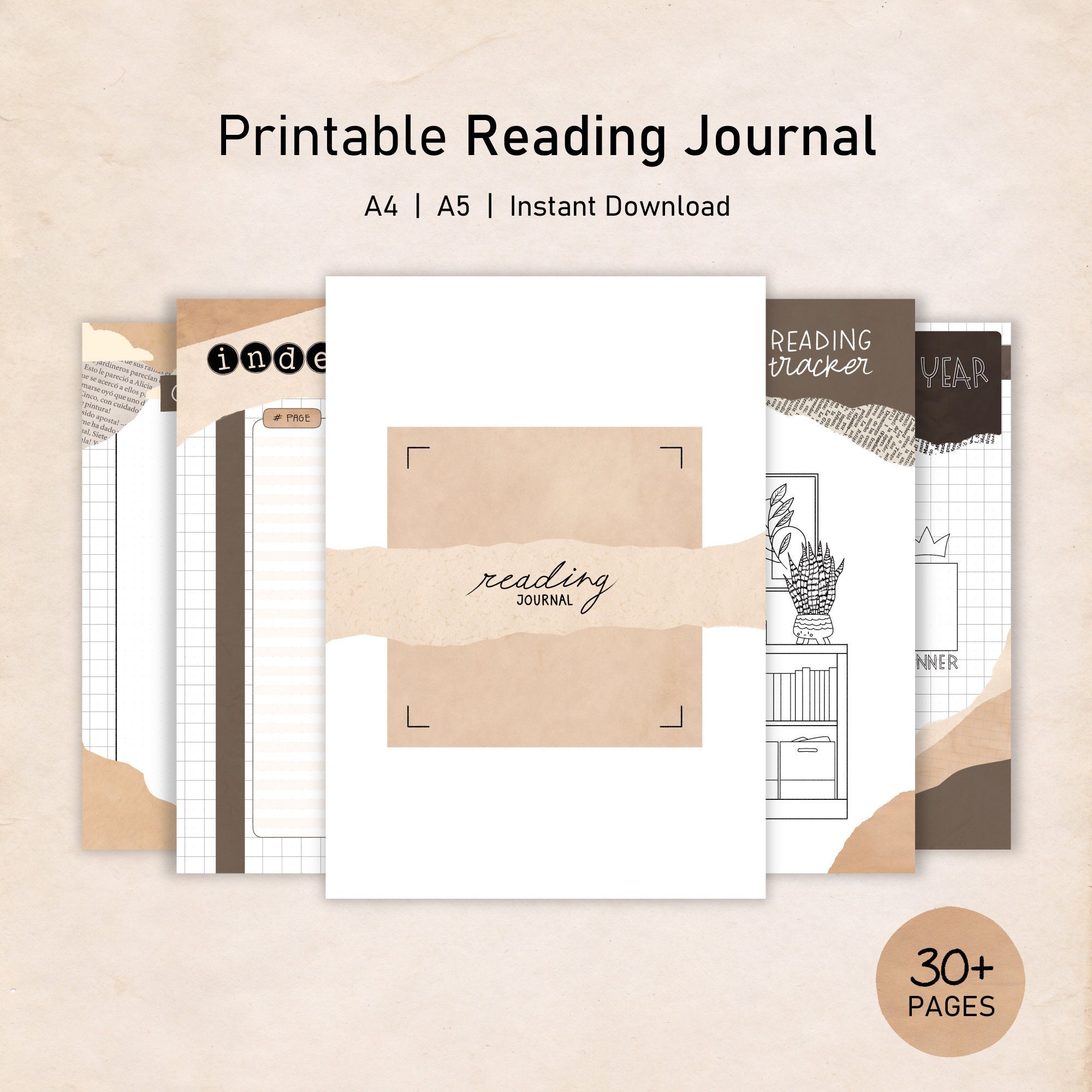 ENGLISH Reading Journal Printable | Book Tracker A4/A5 (digital ...