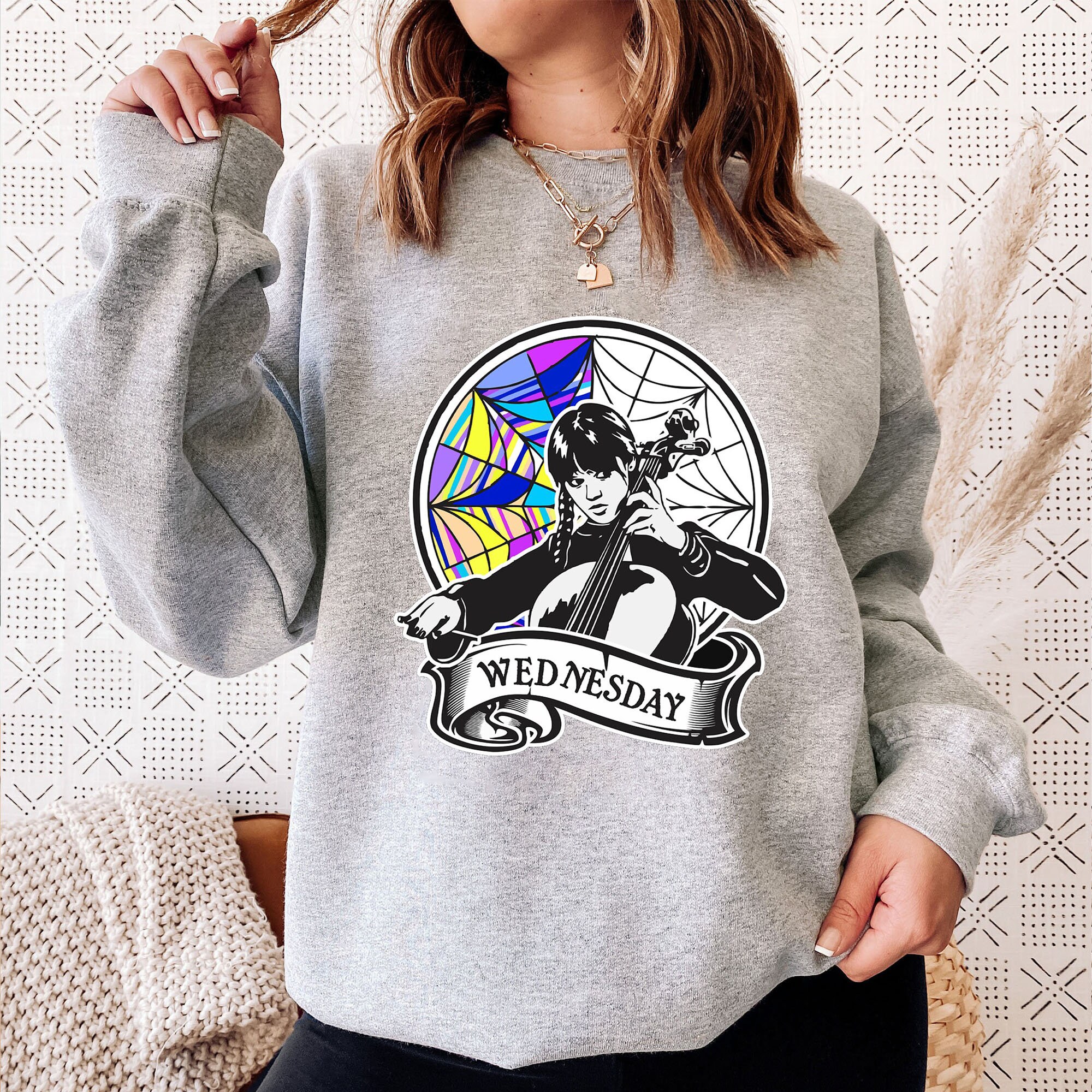 Wednesday Addams Sweatshirt, Wednesday Addams TV Series Sweatshirt sold ...