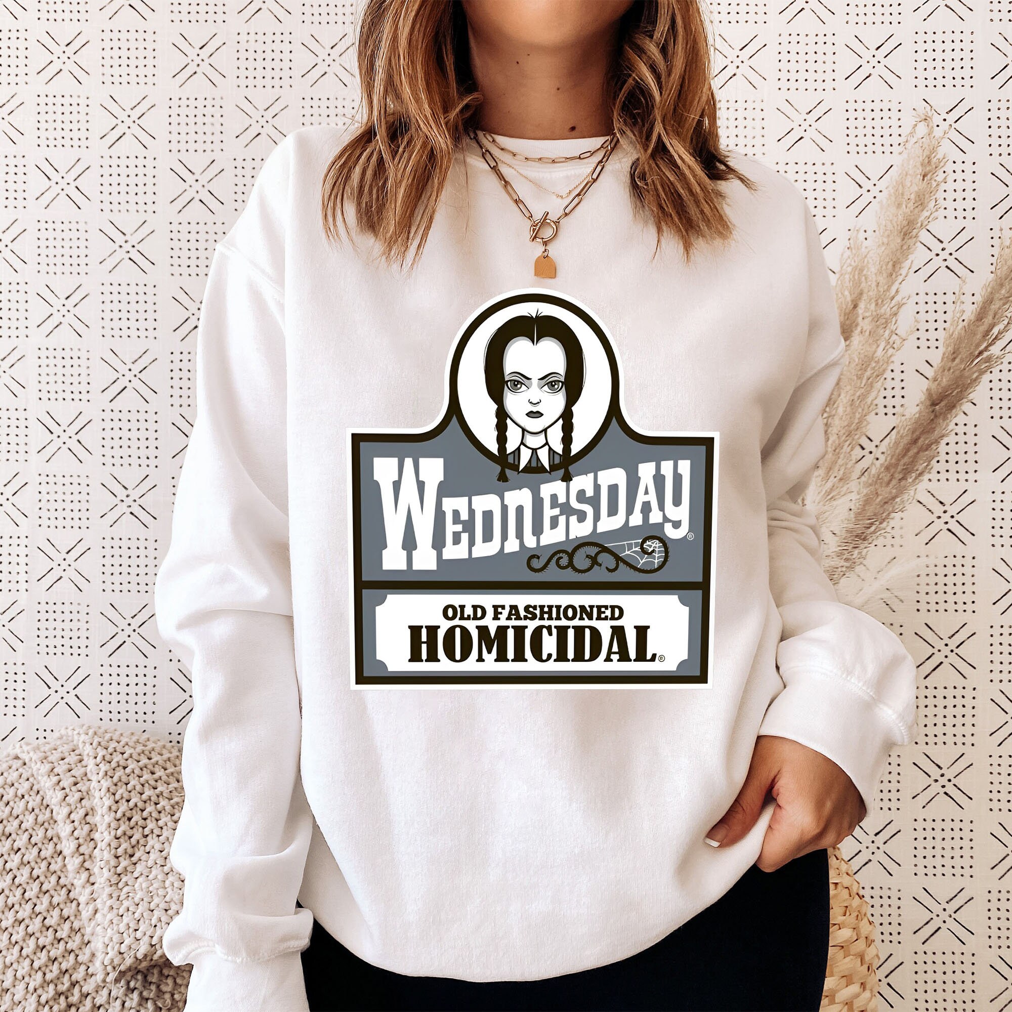 Vintage Wednesday Sweatshirt, Wednesday Addams sold by Landfall Devon ...