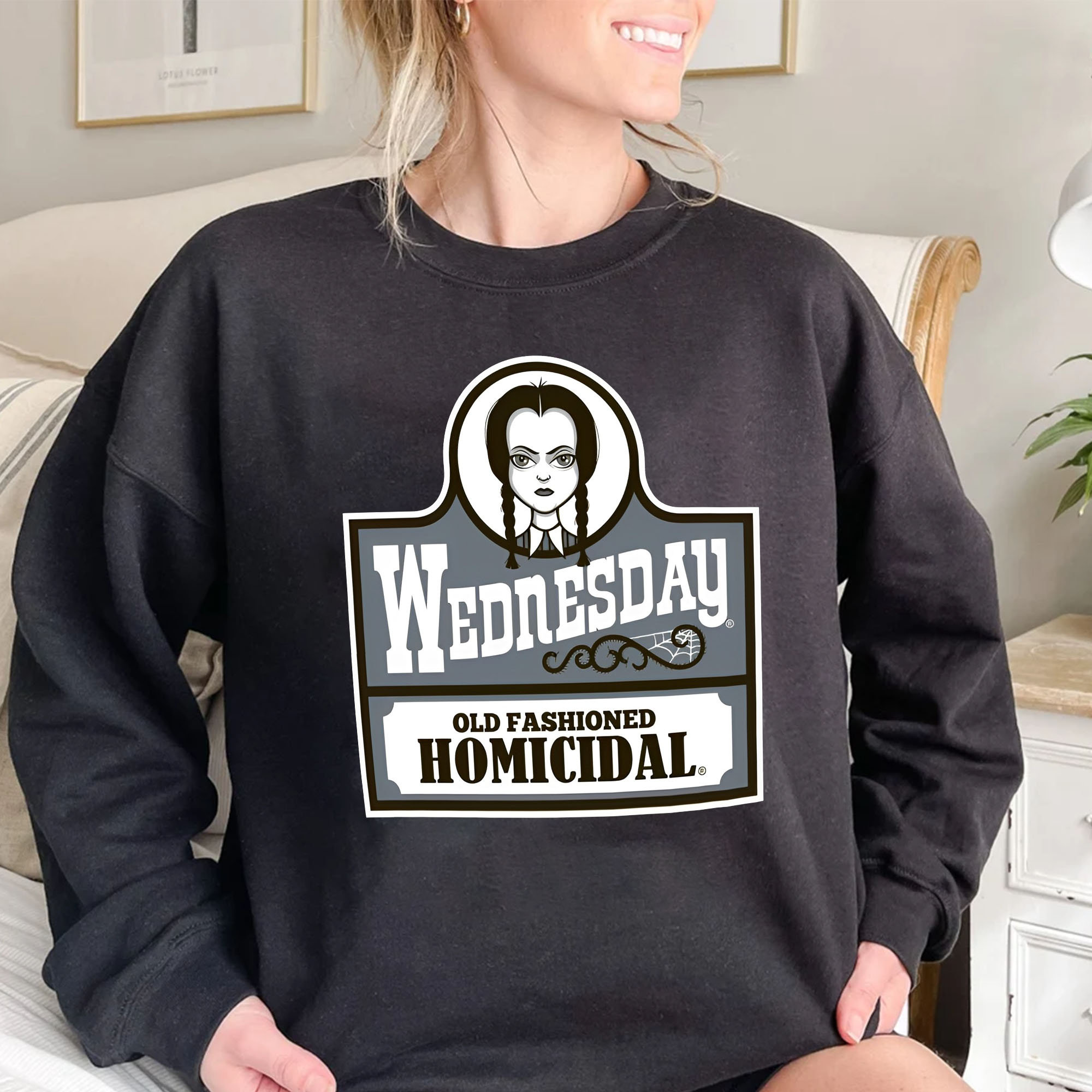 Vintage Wednesday Sweatshirt, Wednesday Addams sold by Landfall Devon ...