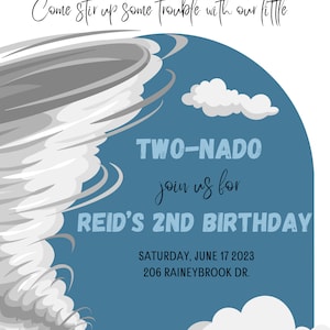 Two-nado Birthday Invitation - Etsy