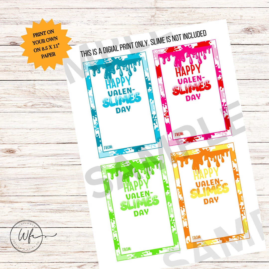 Slime Valentine's Day Cards - Etsy