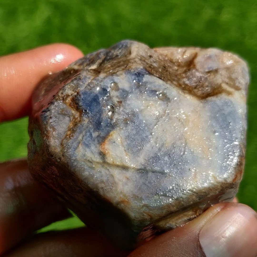 Golden BLUE Sapphire Rough Chunk .crystal, Raw Untreated - Stone of ...
