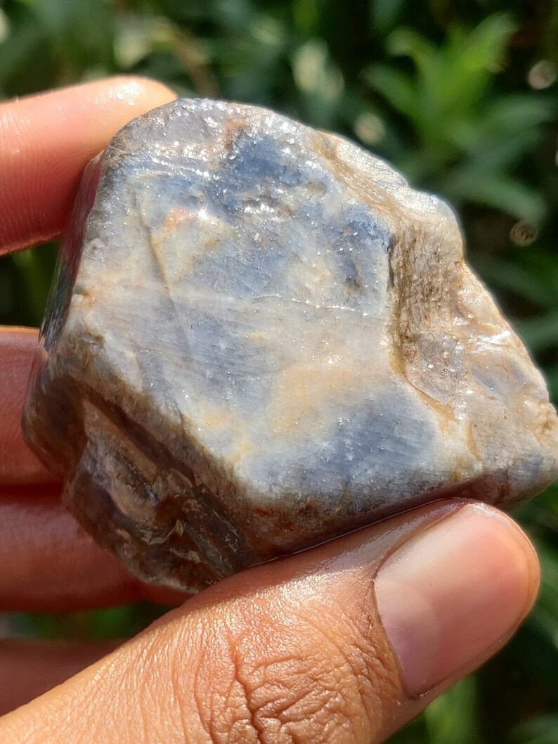 Golden BLUE Sapphire Rough Chunk .crystal, Raw Untreated Stone of ...