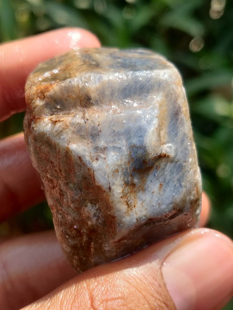 Golden BLUE Sapphire Rough Chunk .crystal, Raw Untreated Stone of ...