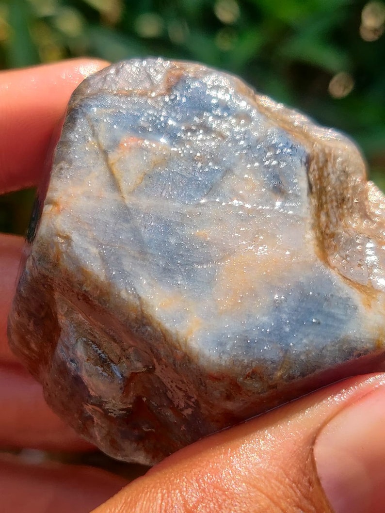 Golden BLUE Sapphire Rough Chunk .crystal, Raw Untreated Stone of ...