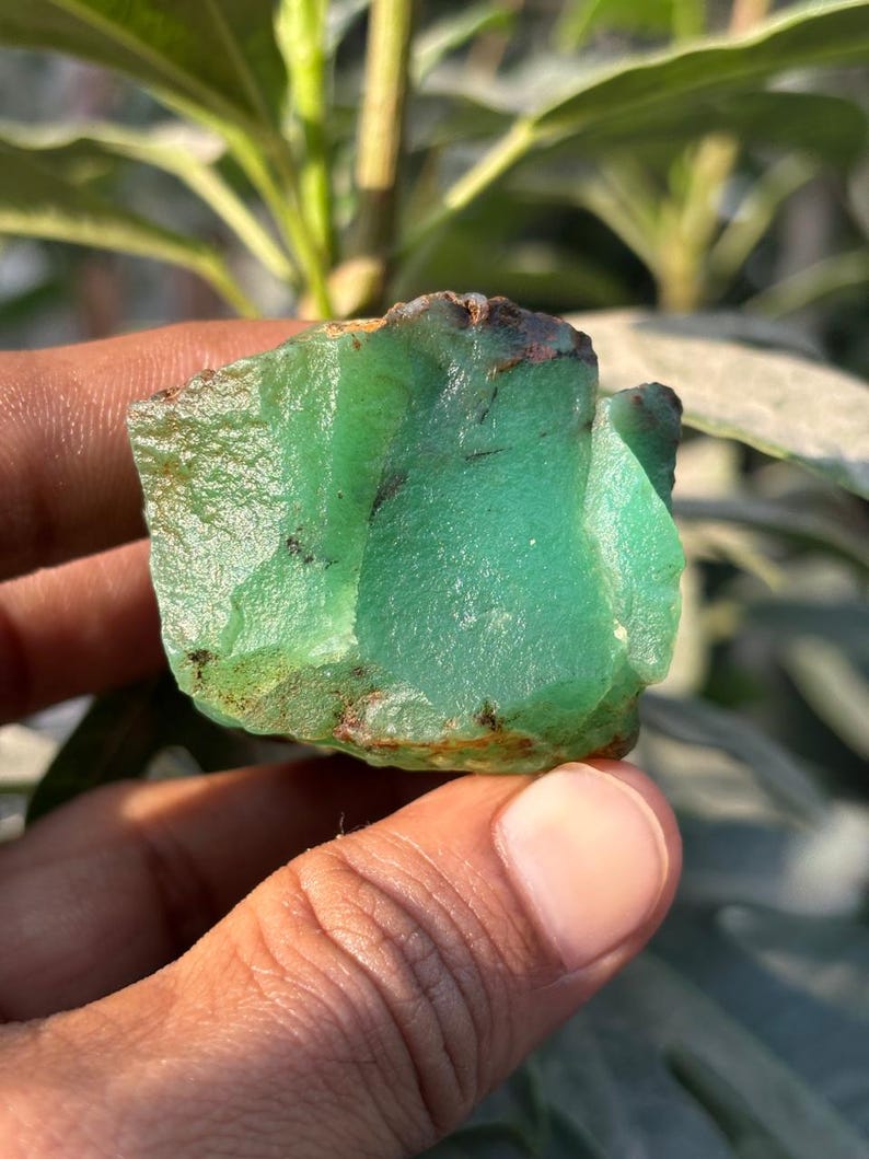LARGE Raw Chrysoprase Stone From Zimbabwe, Green Chrysoprase Specimen ...