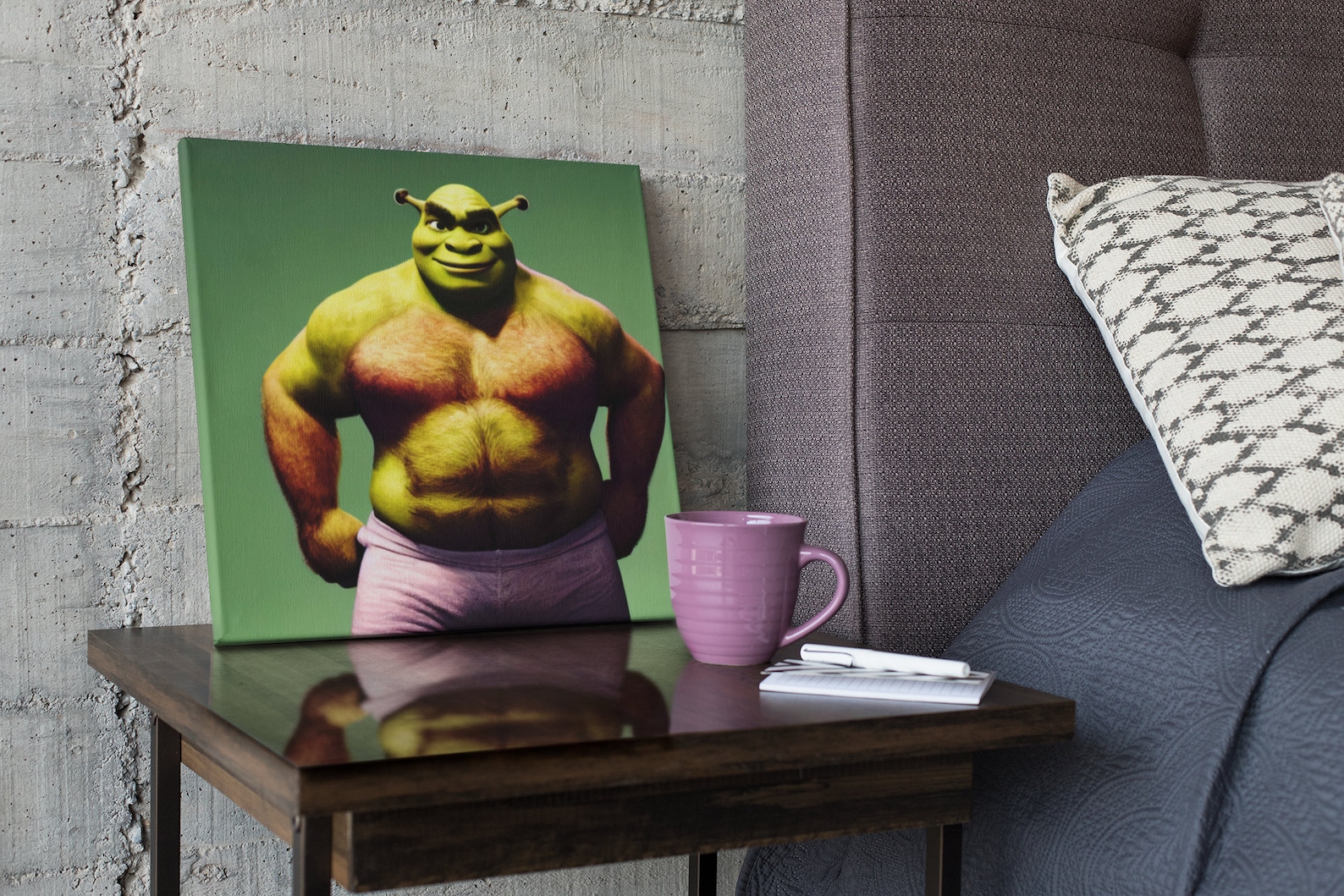 Shirtless Shrek. Digital Print - Etsy
