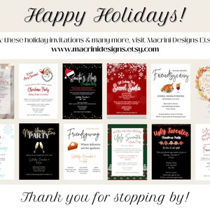 Holiday Party Invitation, Winter Holiday Party Invite, Christmas Party ...