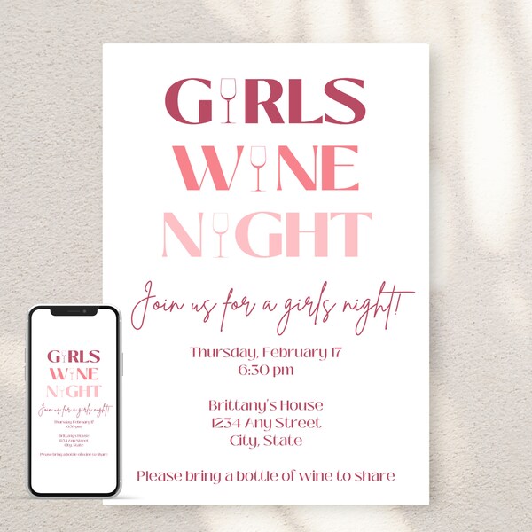 Wine Down Wednesday Invitations - Etsy