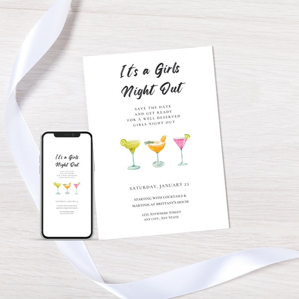 Night Out Invite - Etsy