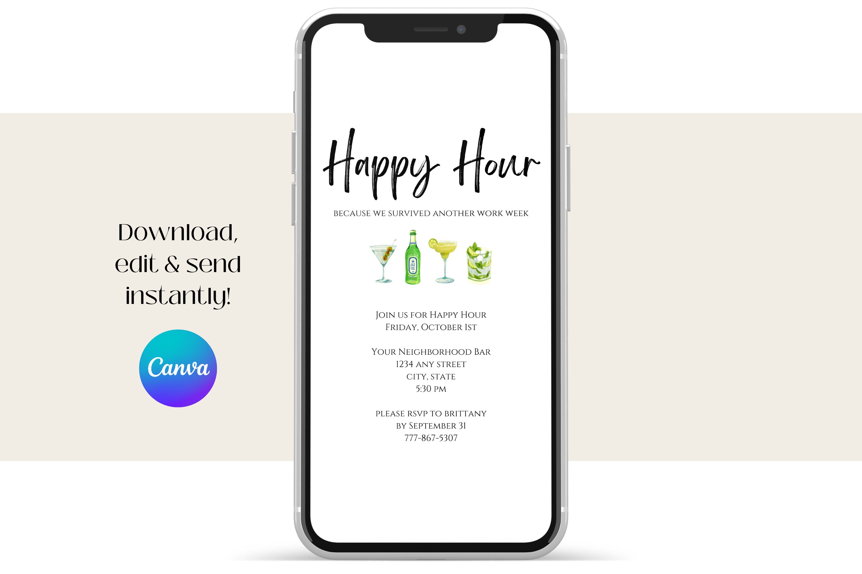 Work Happy Hour Invite Editable Happy Hour Invitation Etsy work-happy-hour-invite-editable-happy-hour-invitation-etsy