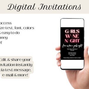 Girls Night Invite, Girls Night in Invitation Template, Ladies Night ...