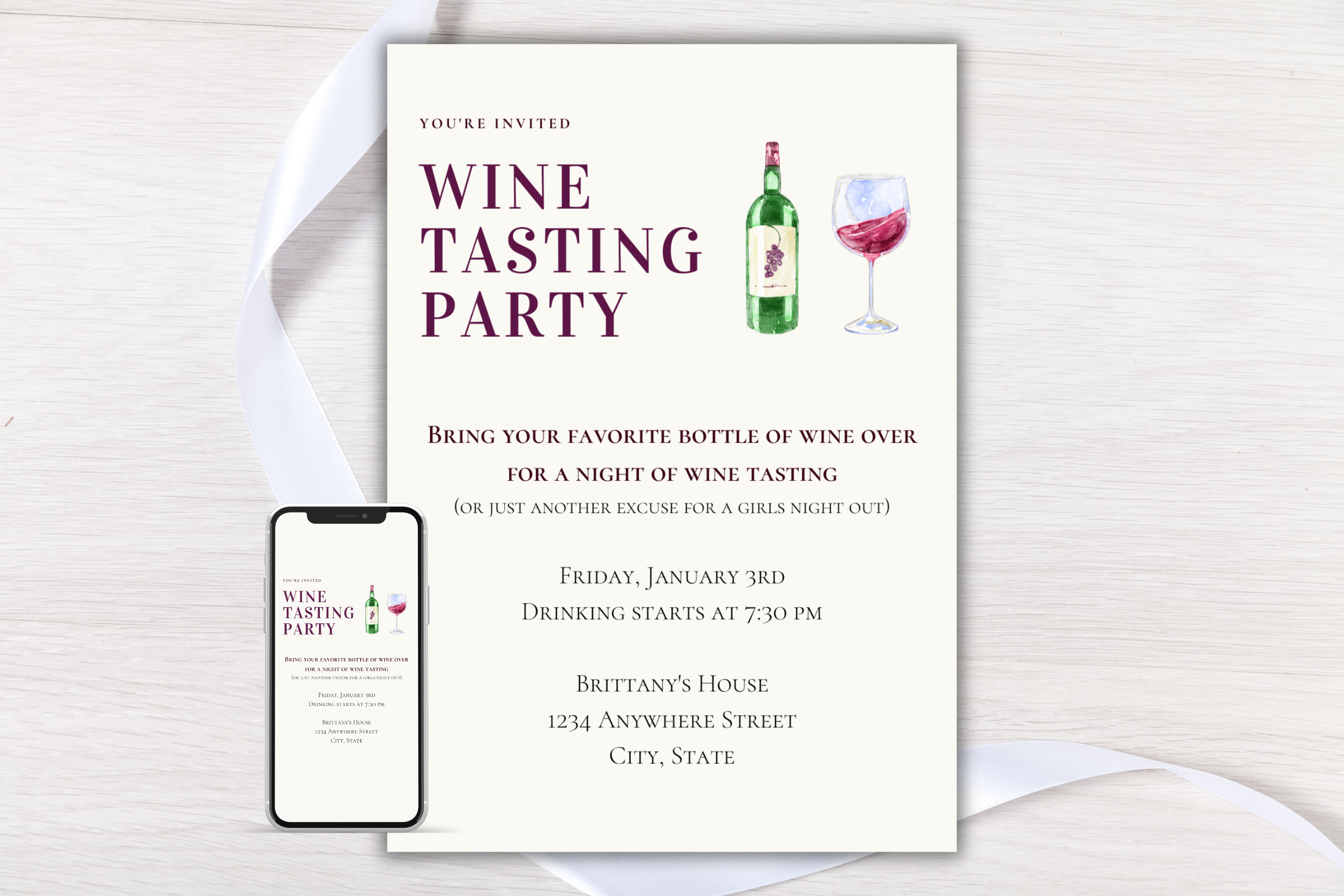 Wine Tasting Party Invitation Wording