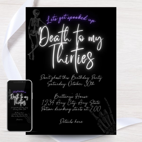 Rip My 30s Invitation - Etsy