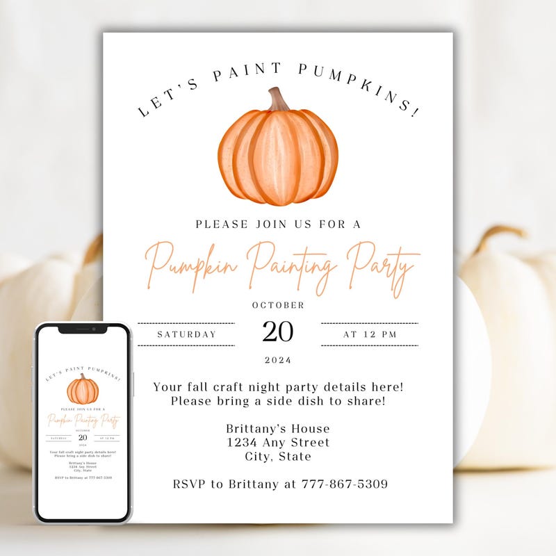 Pumpkin Painting - Etsy