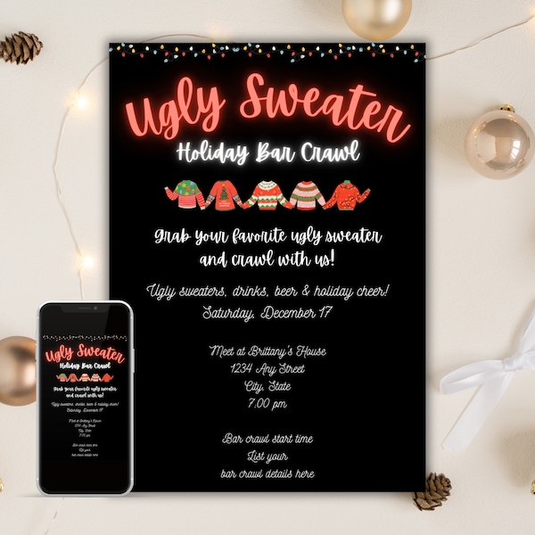 Bar Crawl Invitation - Etsy