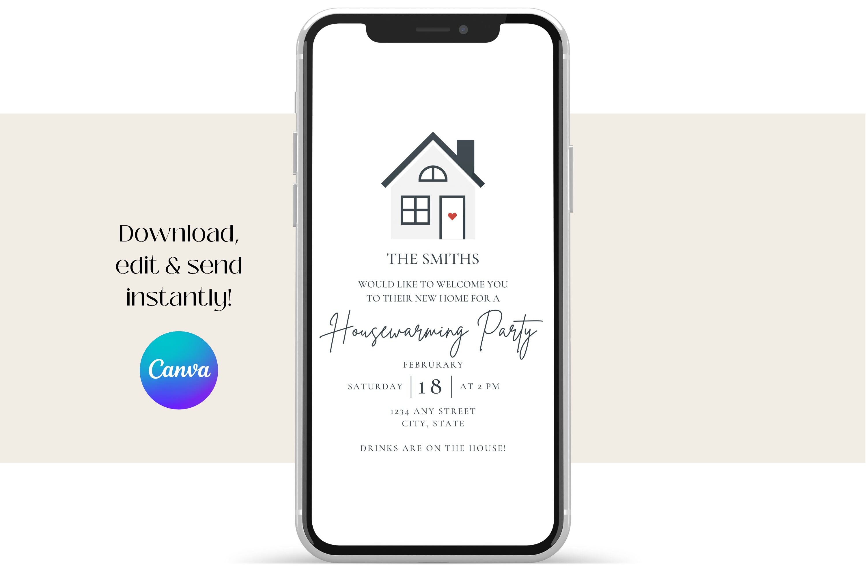 Housewarming Party Invitation, New House Party, Moving Announcement ...