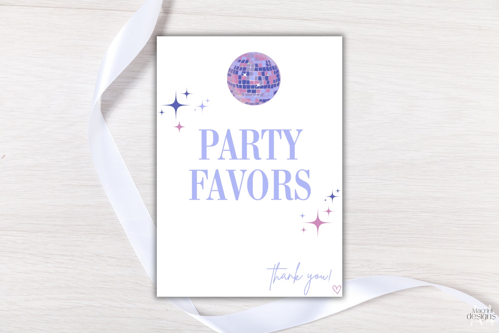 Editable Party Favors Sign Template, Custom Table Sign, Birthday Party ...