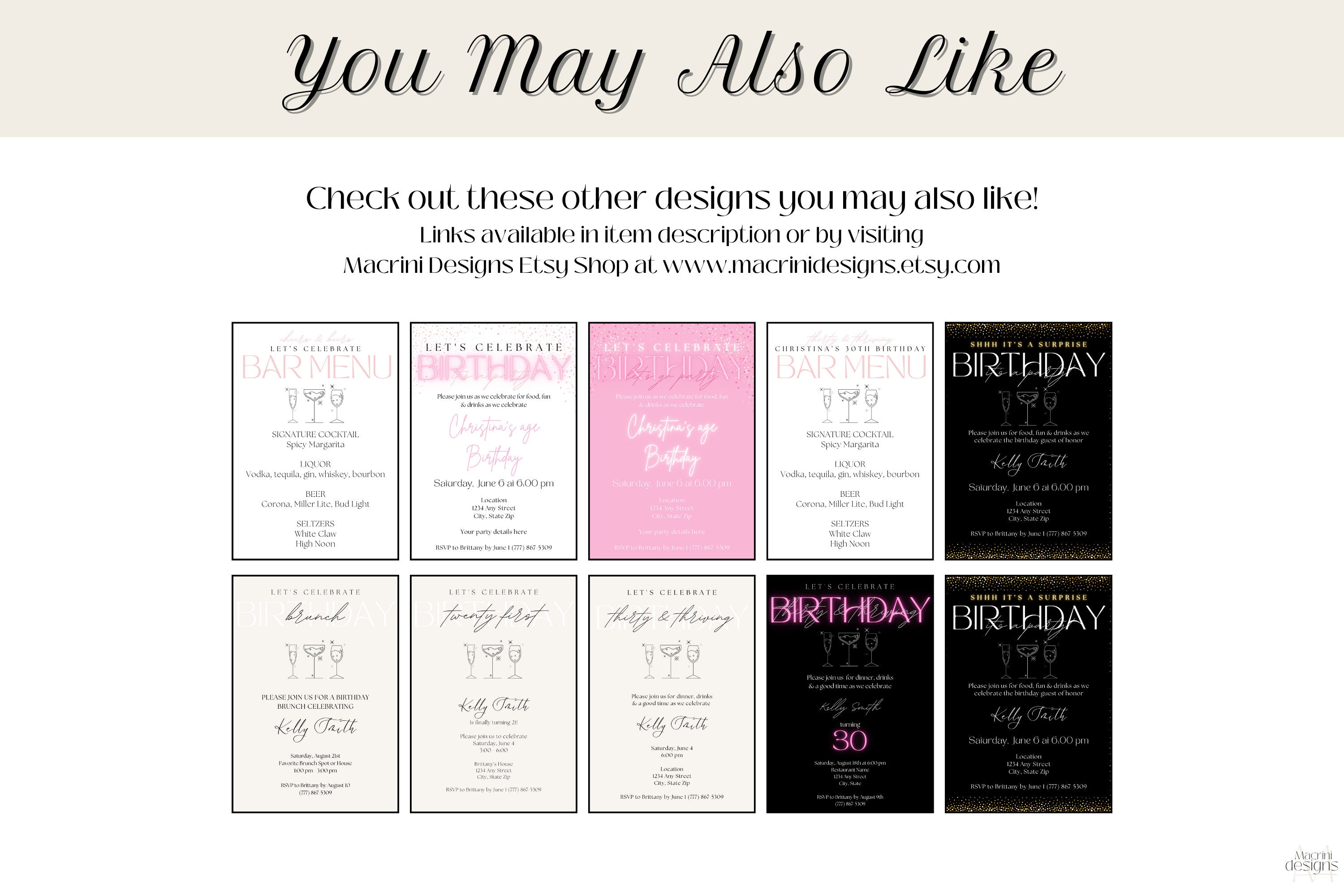 Birthday Brunch Invitation, Girls Birthday Brunch Party Invite ...