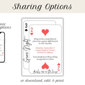Game Night Invitation: Poker Night, Cards Game, Couples Game Night ...