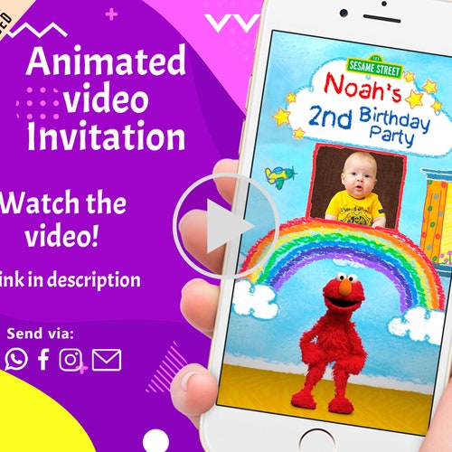 Animated Birthday Invitation Birthday Party Invite - Etsy
