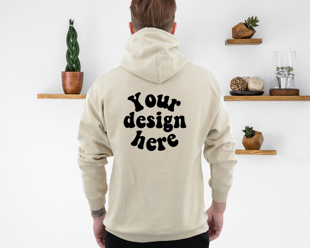 Words on Back Hoodie, Back of Hoodie Sand, Back of Hoodie Mock, Gildan ...