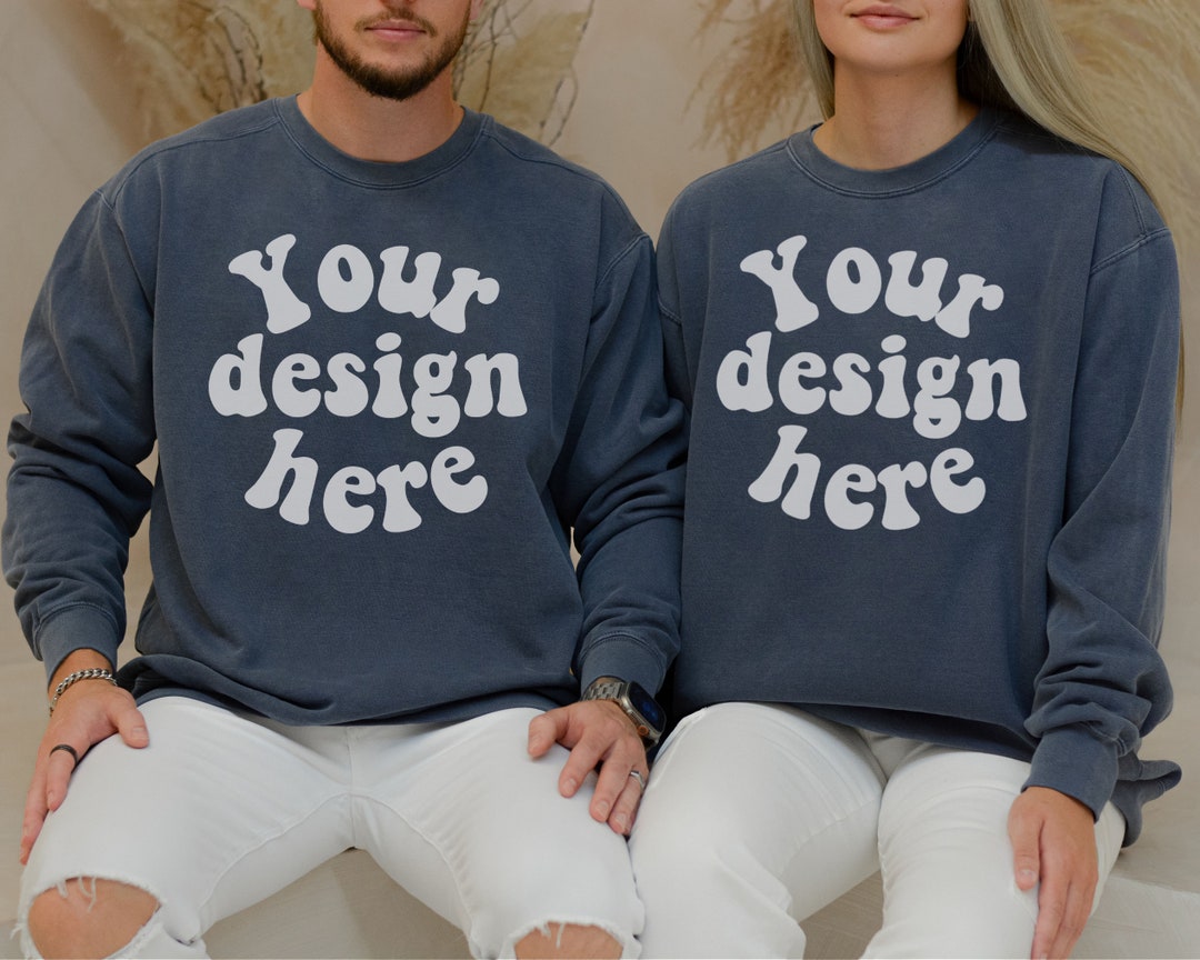 Comfort Colors 1566 Denim, 1566 Mockup, 1566 Comfort Colors Couple ...