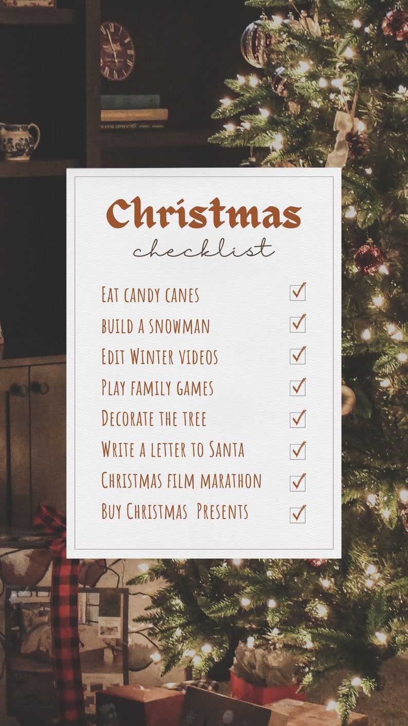 Christmas Checklist - Etsy