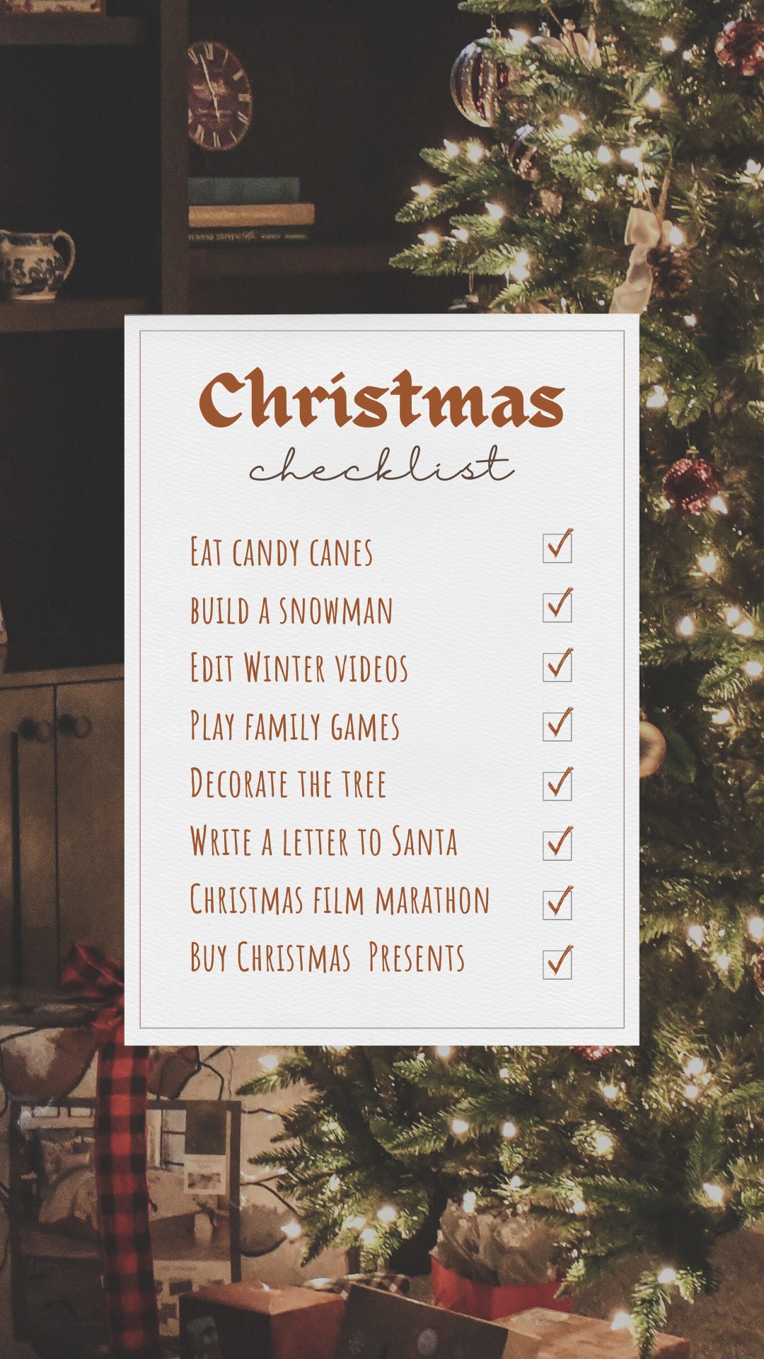 Christmas Checklist - Etsy