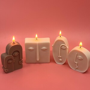 Abstract Face Candle / Face Candle / Home Decor / Bedroom - Etsy