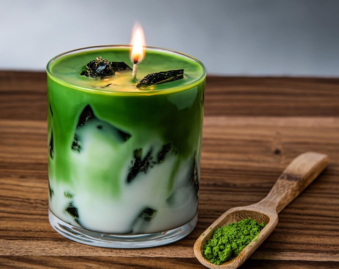 Personalised Iced Cocoa Matcha Latte Candle Gift Box With Card I ...