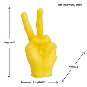 Peace Sign Candle / Hand Gesture / Peace Candle / Peace and Love / Gift ...