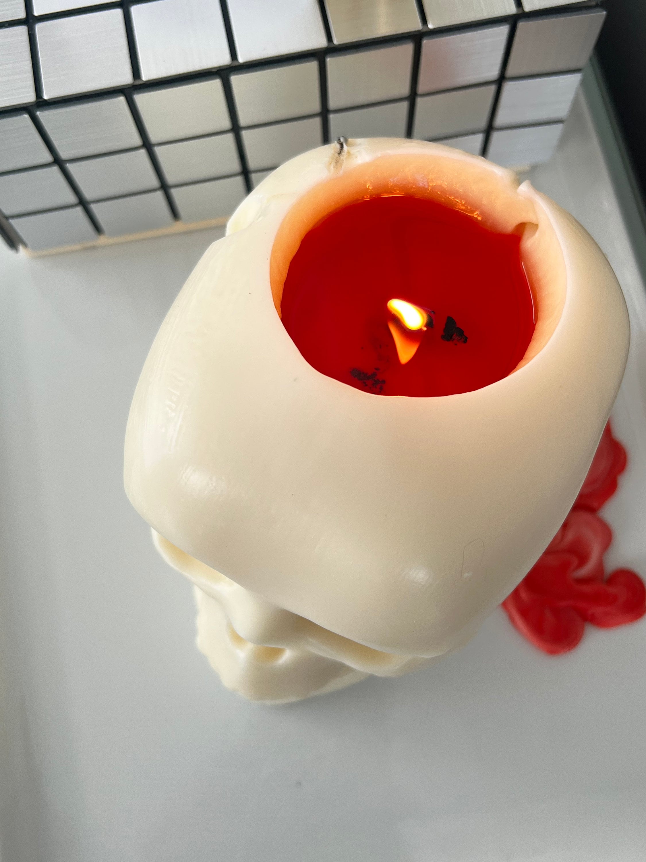 Giant Life-sized Bleeding Skull Candle / Halloween Candle / - Etsy