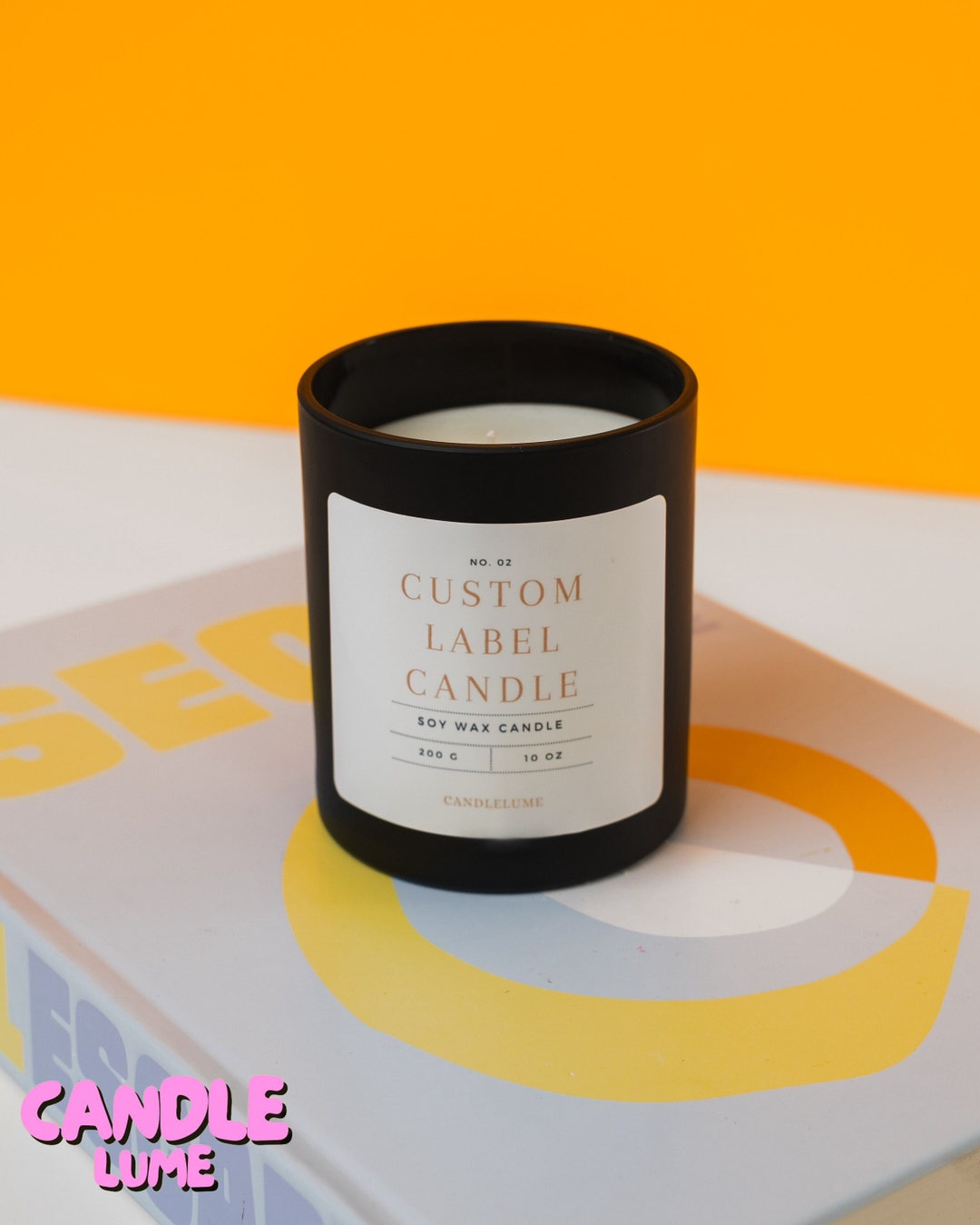 Custom Label Candle / Candle Lume Custom Label / Personalized Jar ...