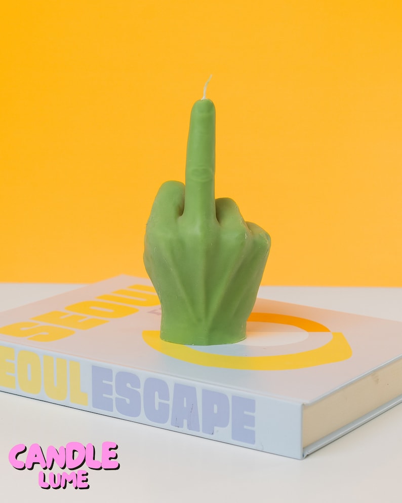 Middle Finger Candle: Life-sized Hand Gesture Beeswax Candle - Etsy Canada
