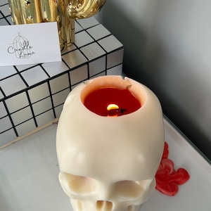 Giant Life-sized Bleeding Skull Candle / Halloween Candle / Skeleton ...