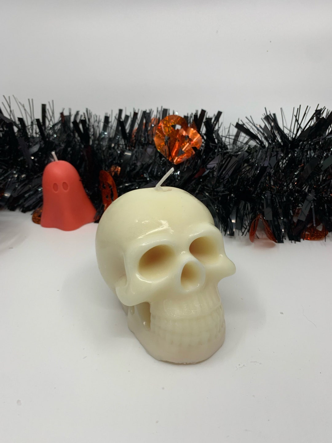 Bleeding Skull Head / Skeleton Candle / Bleeding Candle / Halloween ...