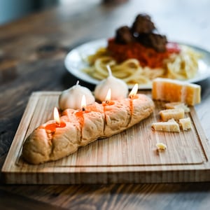 Baguette Candle: 4-wick Beeswax Bread Scented Candle / French Bread ...