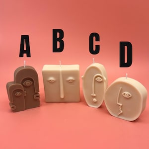 Abstract Face Candle / Face Candle / Home Decor / Bedroom Decor / Cute ...