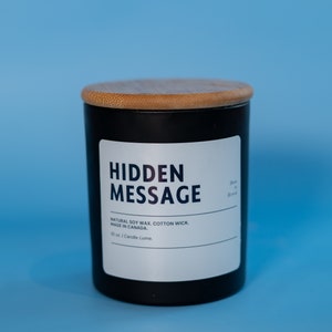 Hidden Message Candle: 10 Oz Soy Wax Jar Candle - Etsy