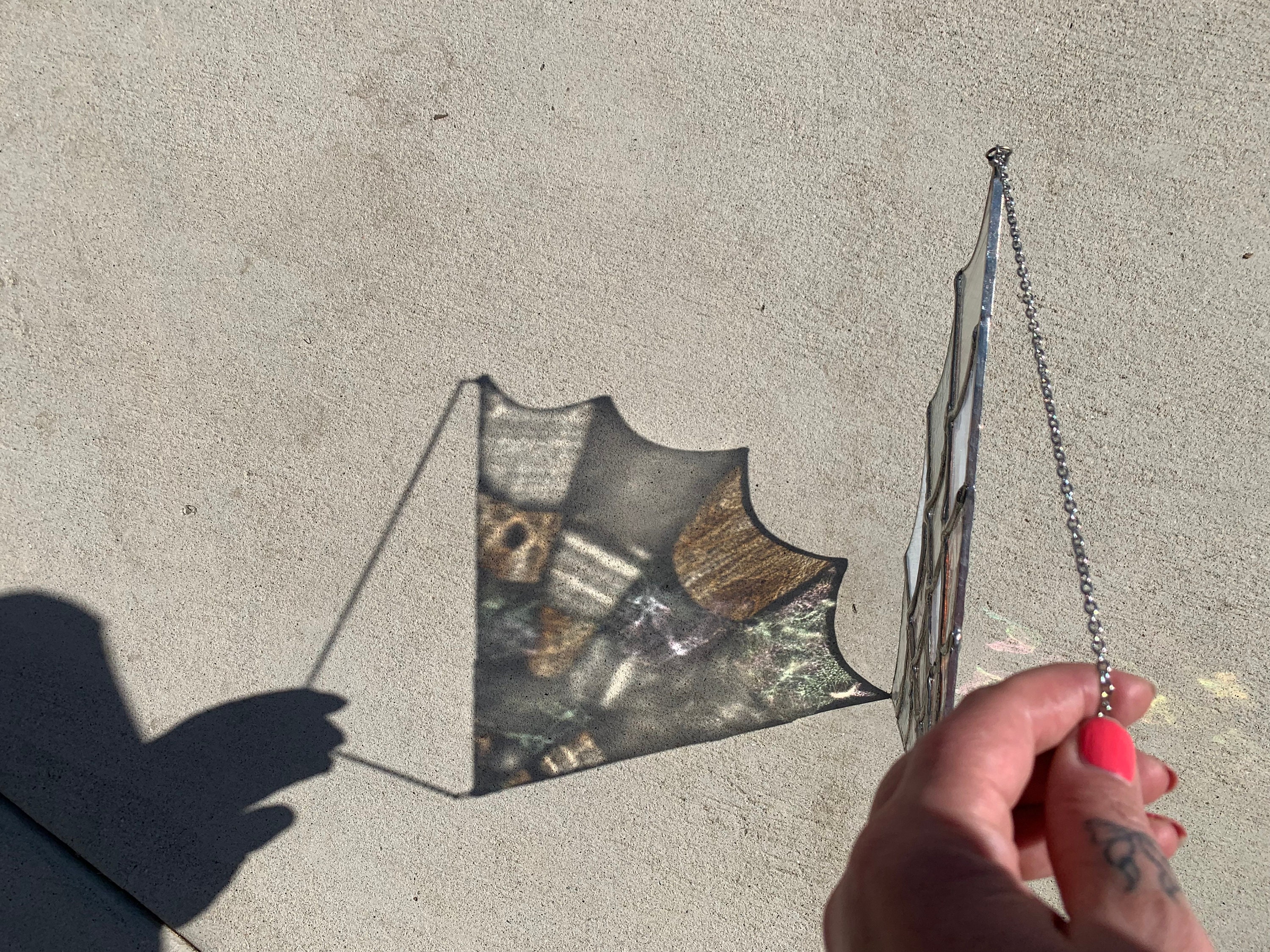 Stained Glass Suncatcher - Spooky Sparkly Spider Web - Etsy