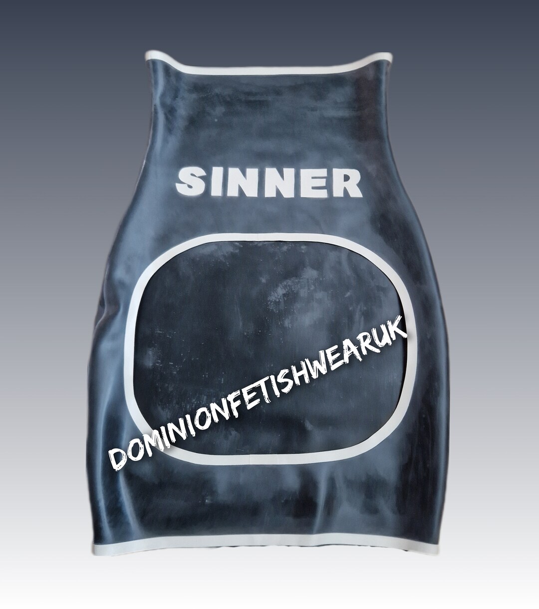 High Waisted Crucifix Sinner Spanking Skirt Black Latex Rubber Fetish ...