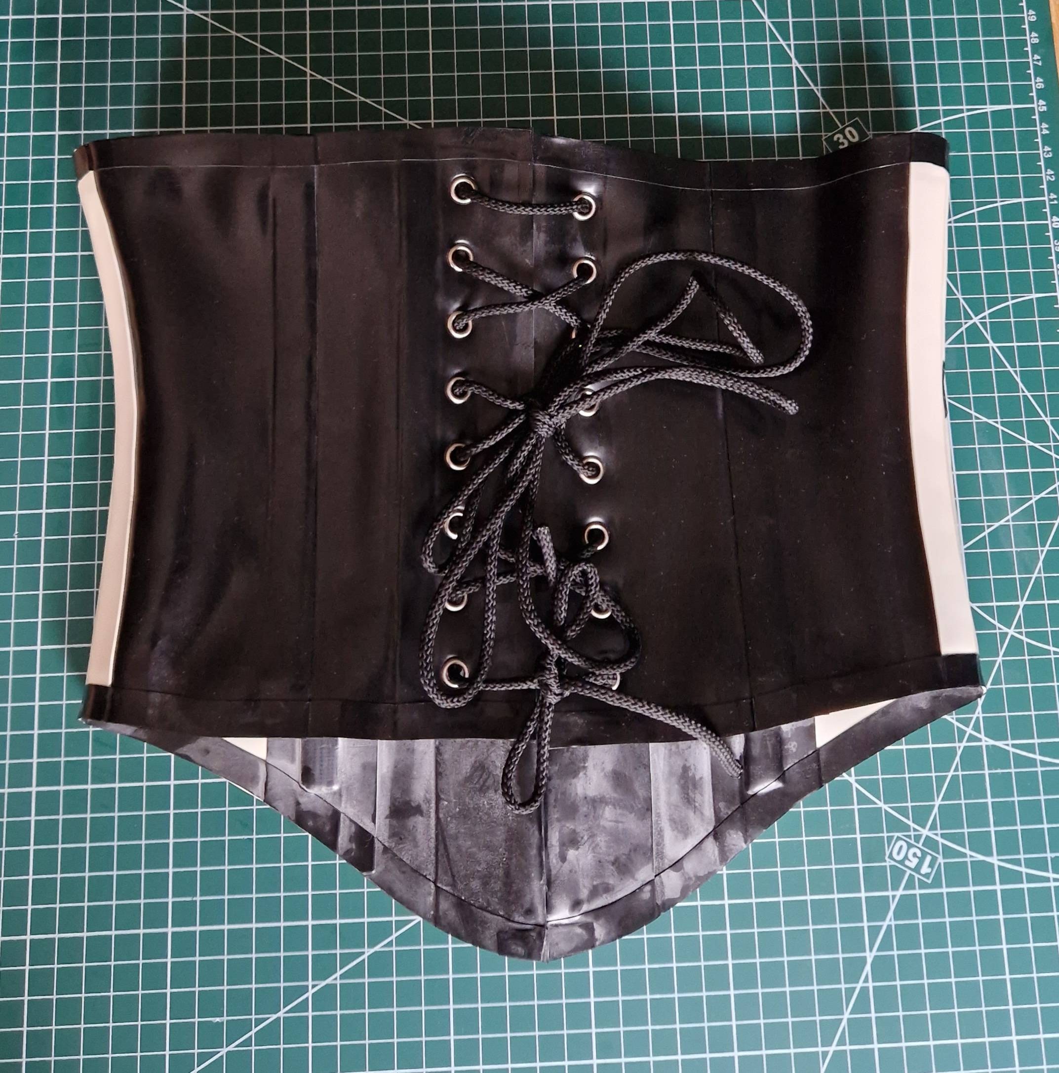 Latex Rubber Nun Cross Black Baby Waspie Corset Underbust - Etsy